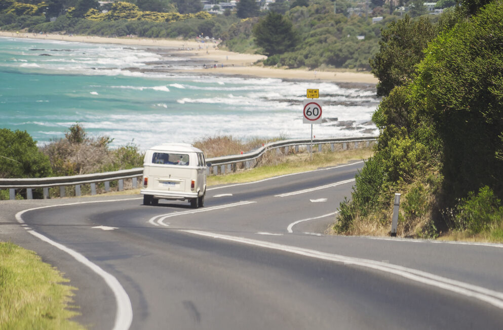 Car Driving Into The Distance